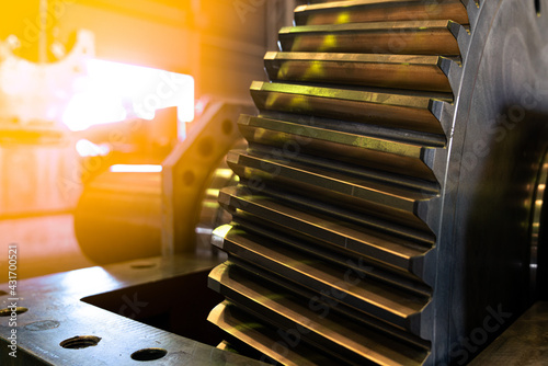 Inspection gearbox , gear tooth contact pattern with tooth marking ...