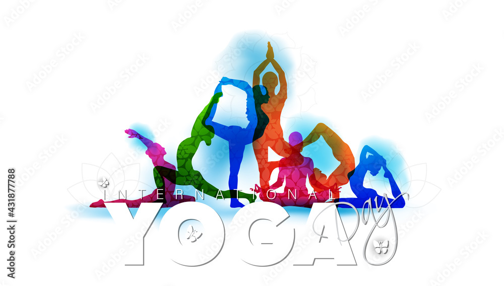 21 june-international yoga day,paper cut yoga body posture, human ...