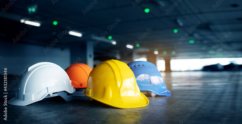 Helmet group for safety working in construction plants. Hard hat For ...