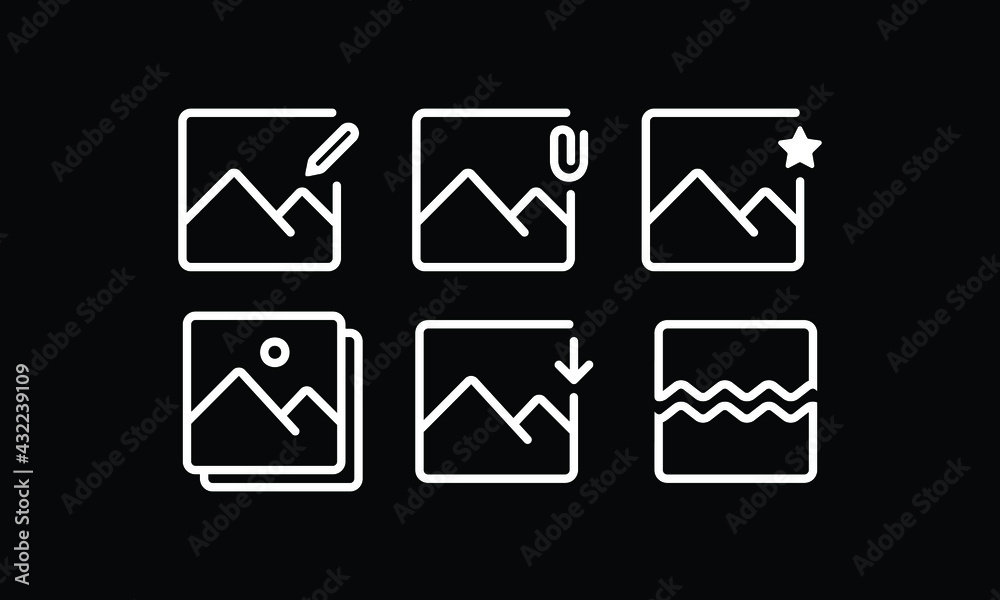 User Interface Icons, icon images for websites and applications Stock ...