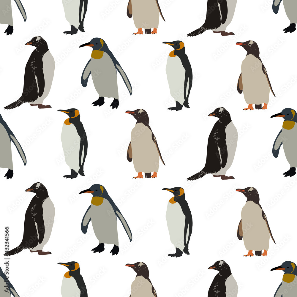 Penguins seamless pattern. Backgrounds and wallpapers for invitations ...