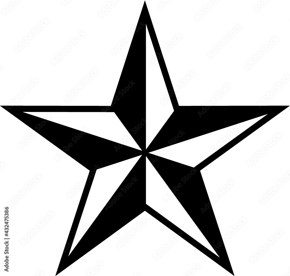 Vector illustration of the nautical star Stock Vector | Adobe Stock