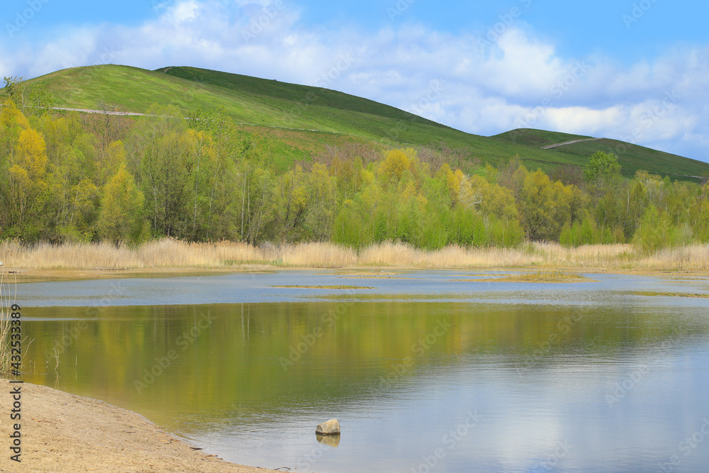Biotope lake and arken mountains (Arkenberge), the highest mountains ...
