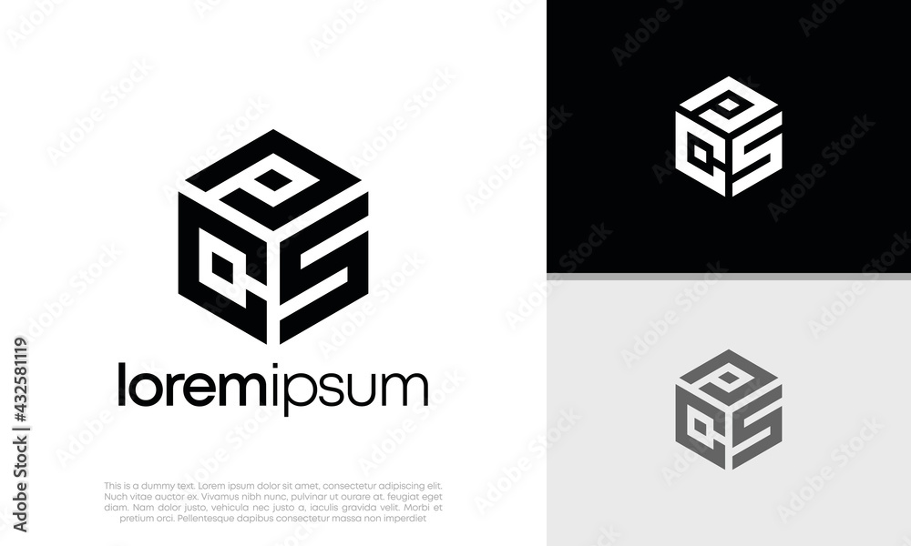 Initials PCS. CPS logo design. Initial Letter Logo. Hexagon logo design ...