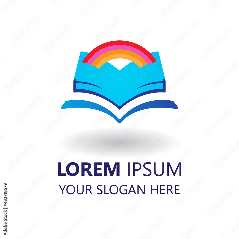 Vector de Stock open book logo design template. open book illustration ...