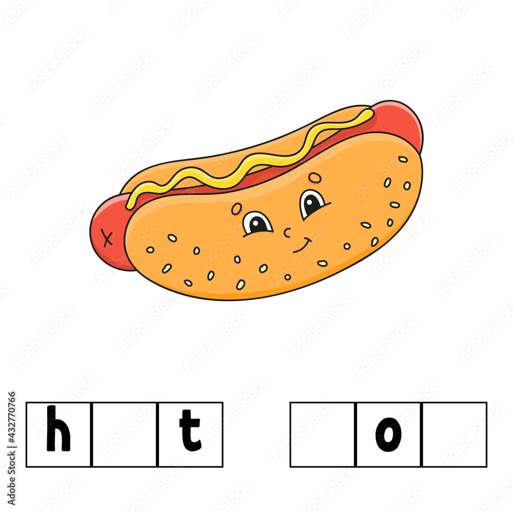 Words puzzle. Education worksheet. Learning game for kids. Color ...