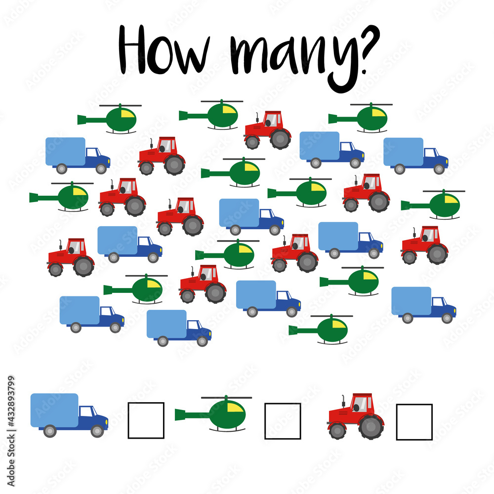 How many objects.Preschool Counting Activities. Printable worksheet ...