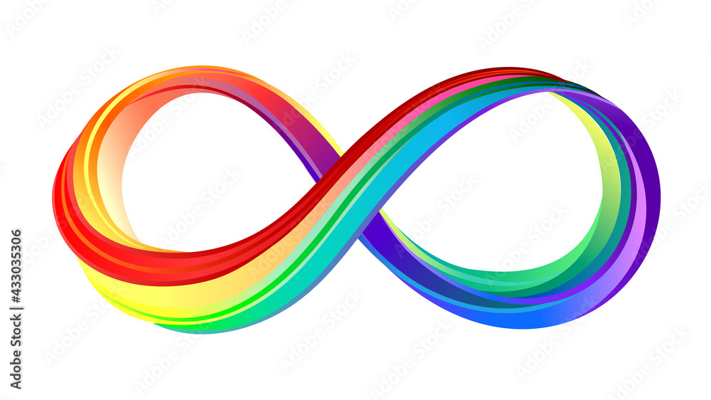 Layered rainbow infinity symbol Stock Vector | Adobe Stock