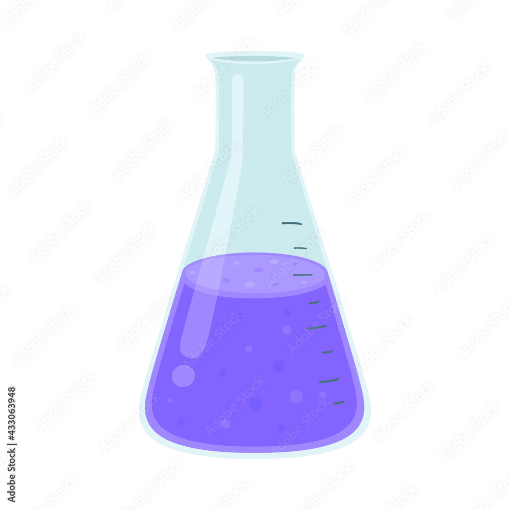 Erlenmeyer Flask Sign Emoji Icon Illustration. Laboratory Science ...