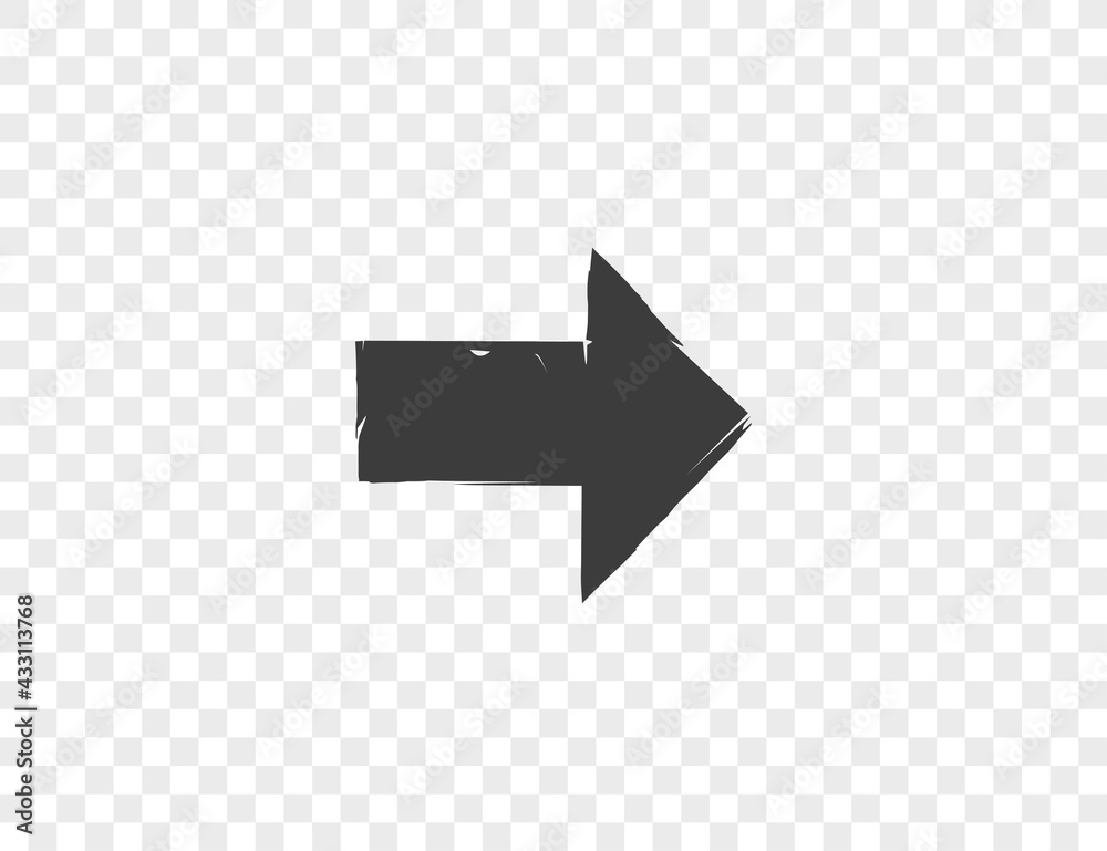 Arrow, grunde icon on transparent background. Vector illustration ...