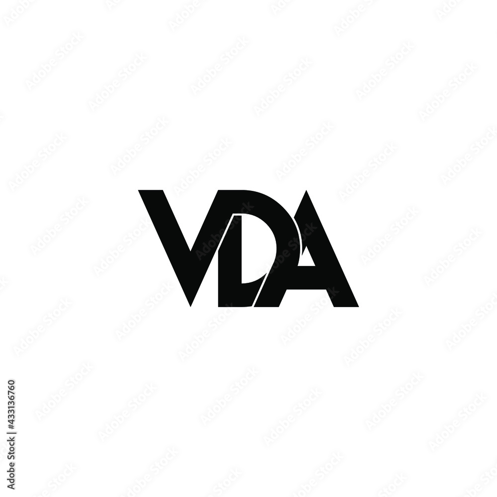 vda letter original monogram logo design Stock Vector | Adobe Stock