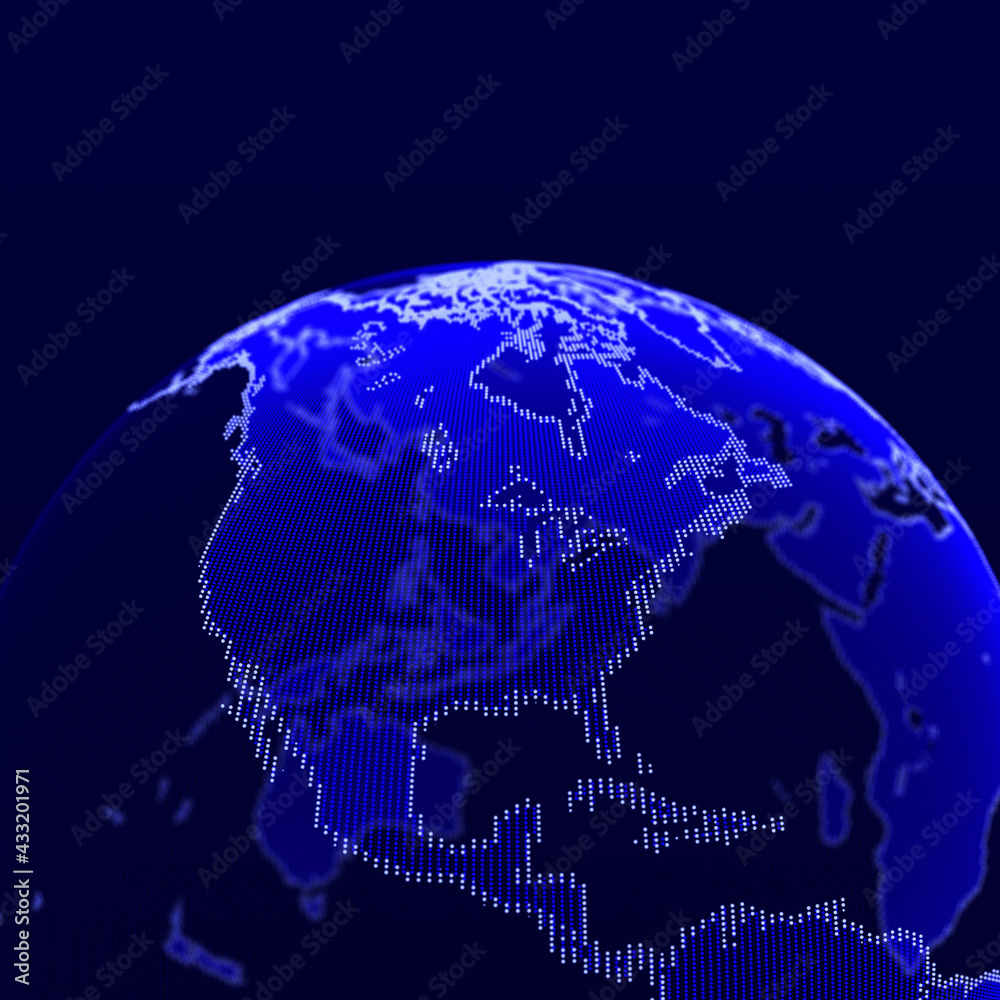 Worldwide connecting lines, light effect themed background. Connection ...