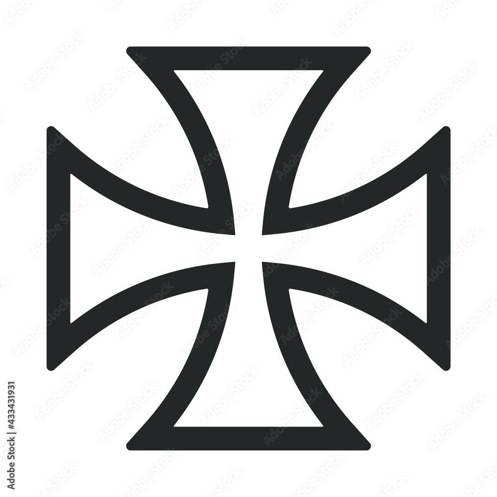 Cross vector shape symbol. Christianity sign. Christian religion icon ...