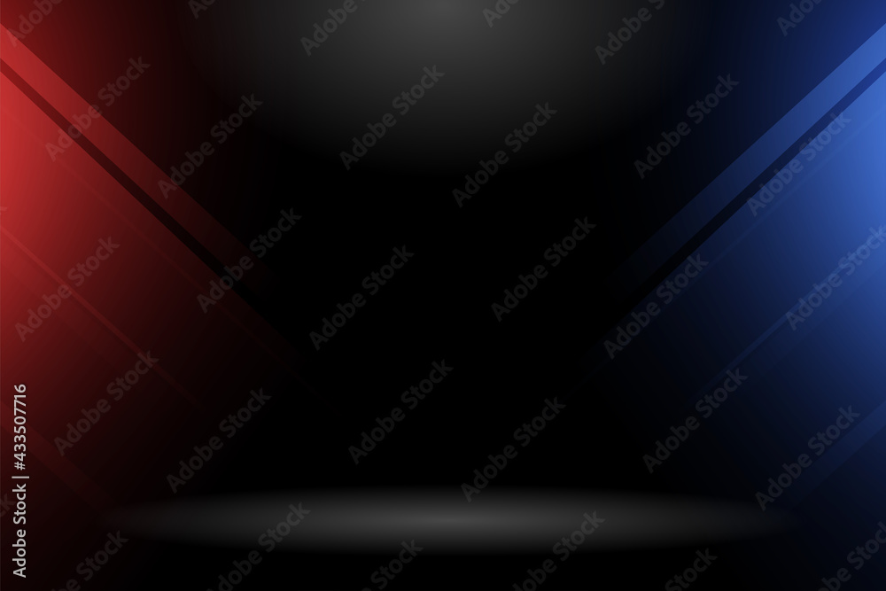 An Abstract background with red and blue rays. Vector Illustration ...