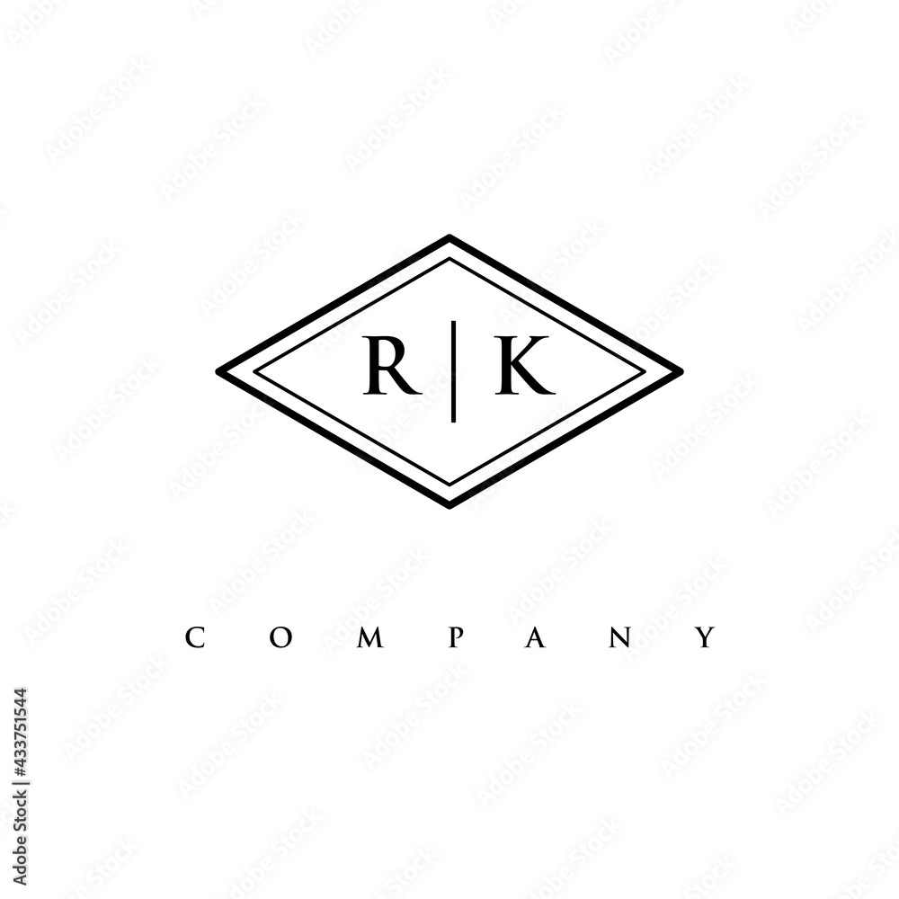 initial RK logo design vector Stock Vector | Adobe Stock