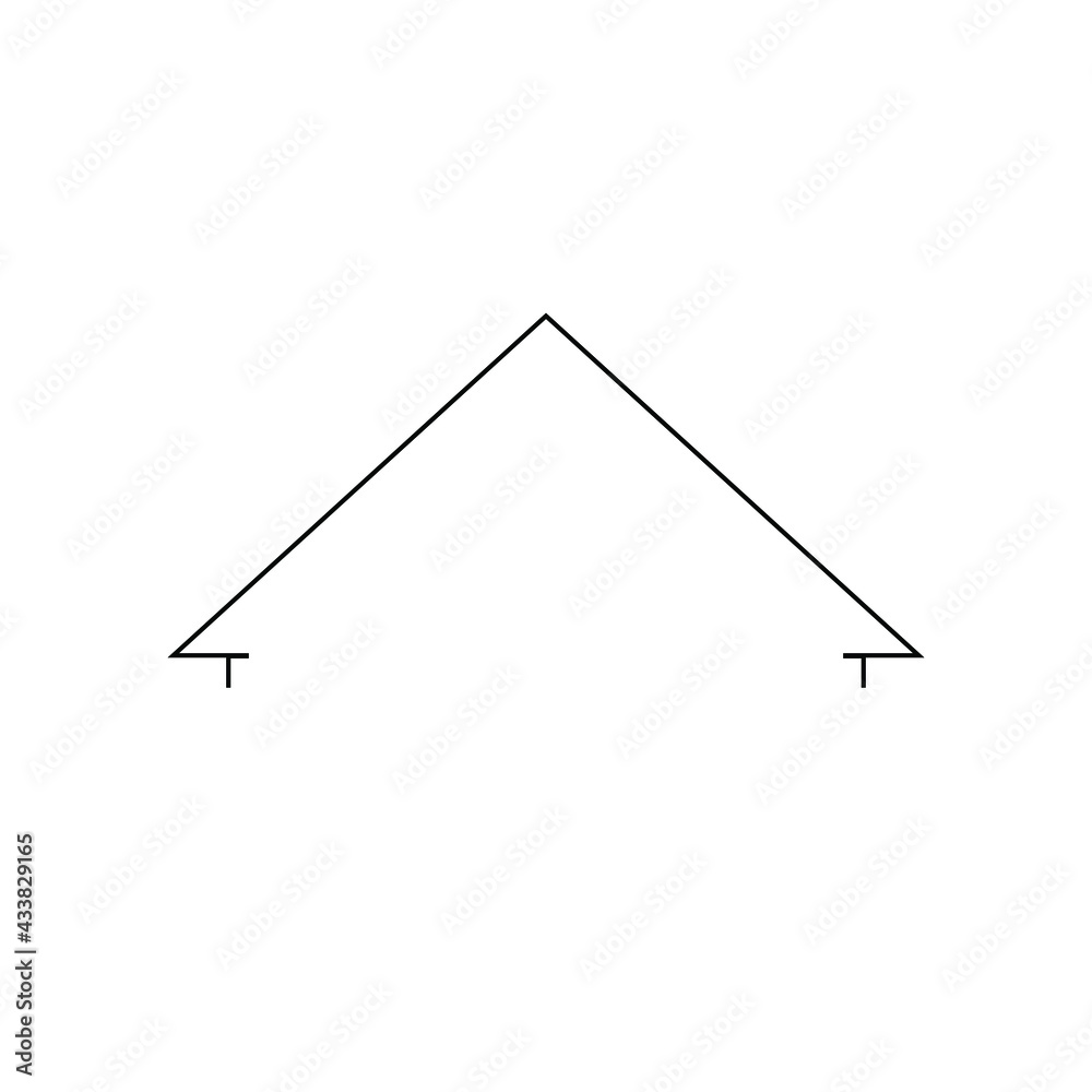 Roof house icon logo design template. Vector clipart and drawing ...