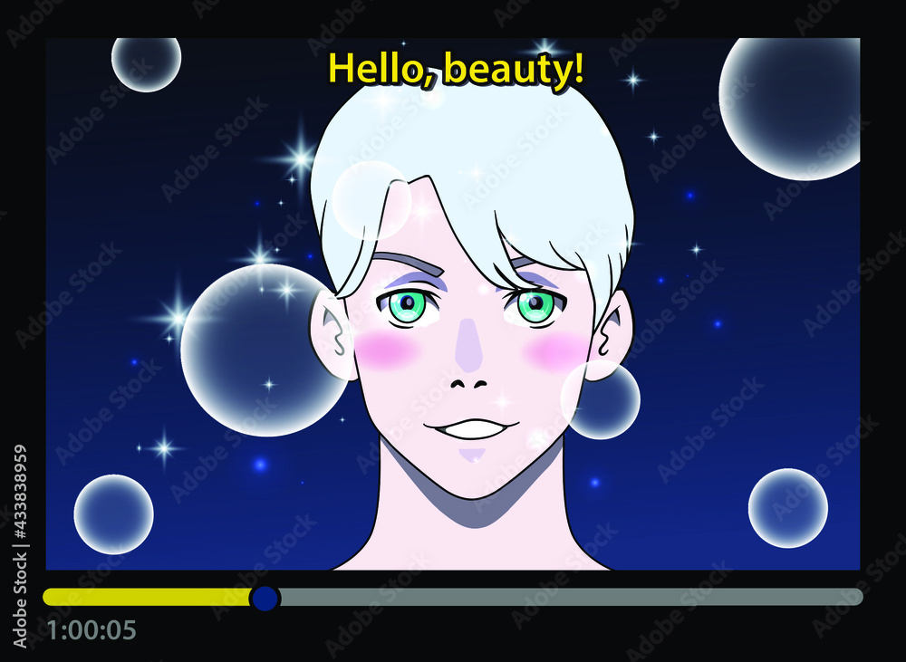 Anime with the main male character, a handsome guy. Concept of bishonen ...