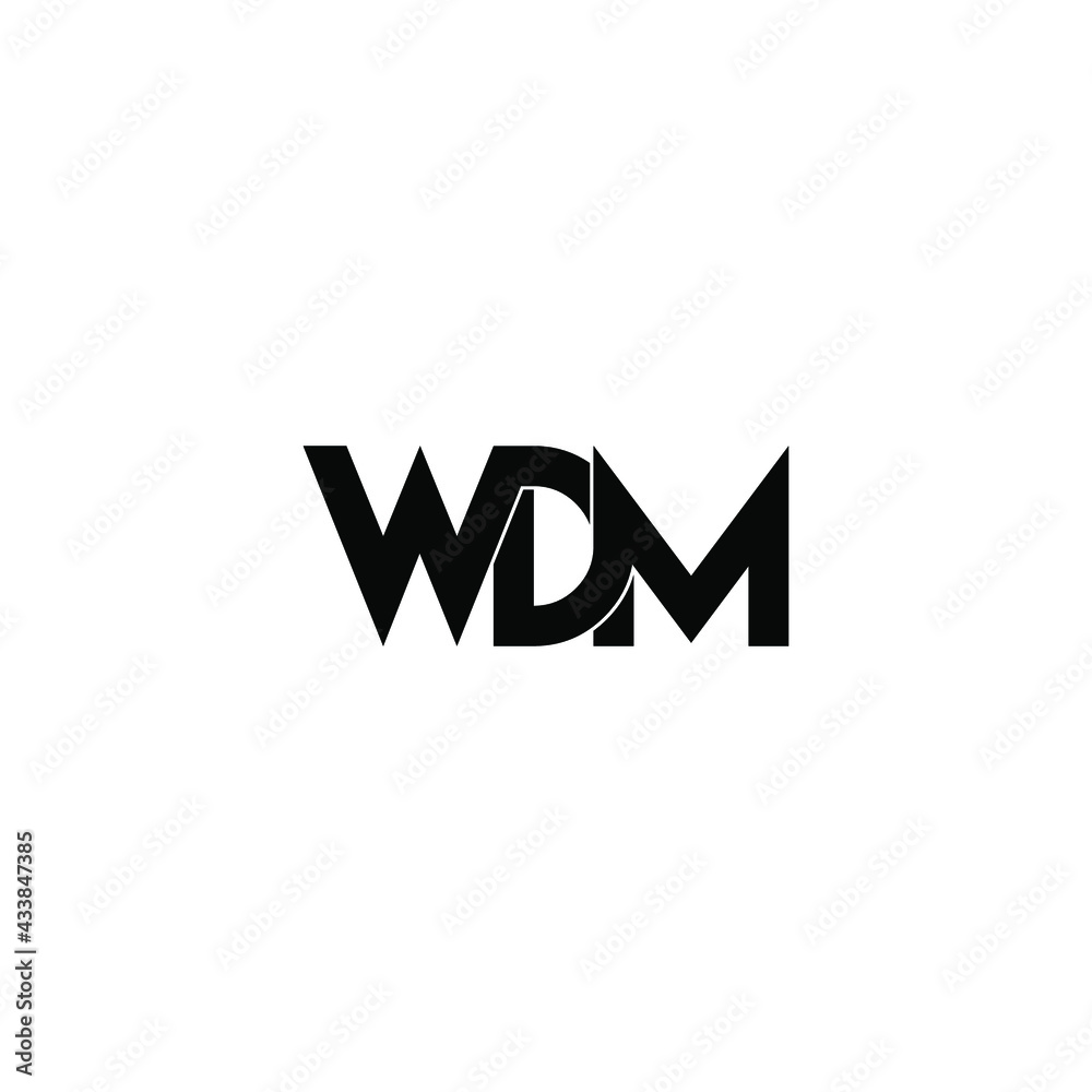 wdm letter original monogram logo design Stock Vector | Adobe Stock