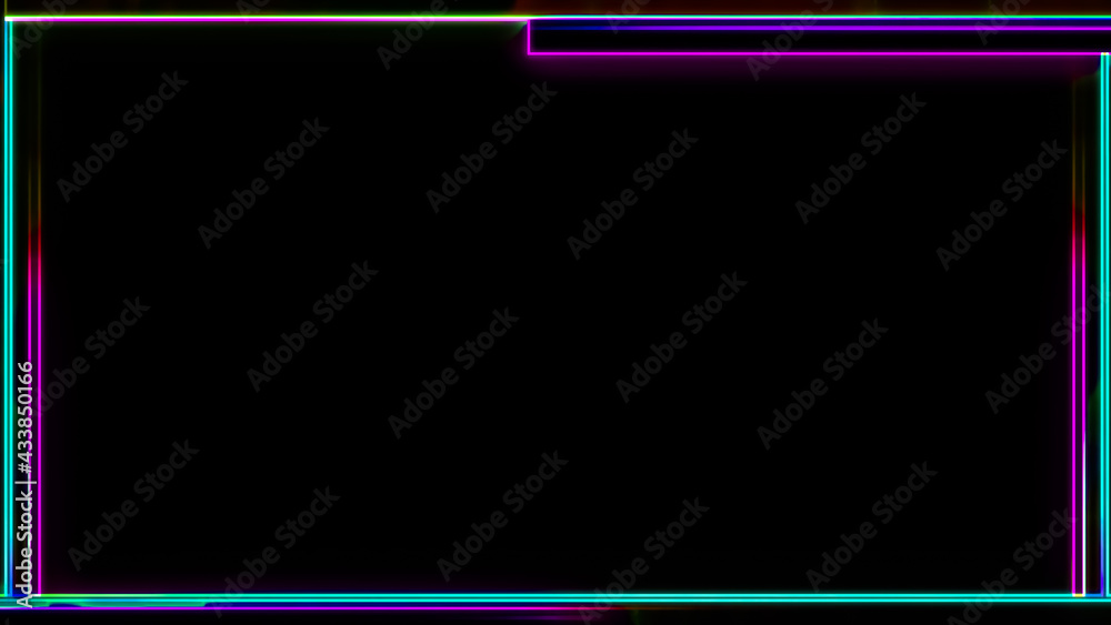 Display tech cyber interface overlays. Picture frame on isolated ...
