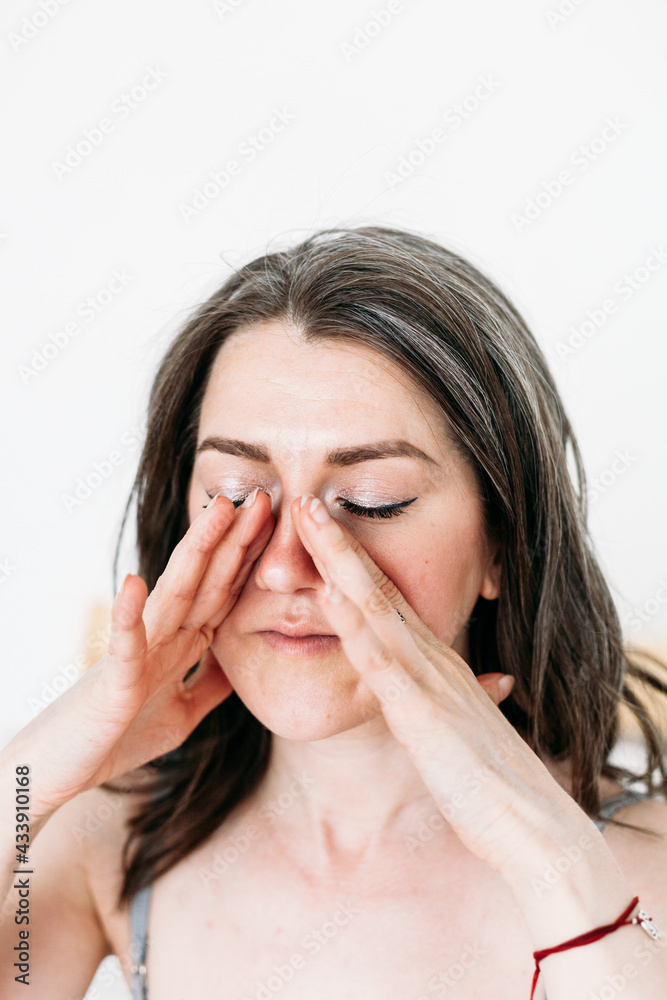 face and body exercises, face massage done by a young girl, body and ...