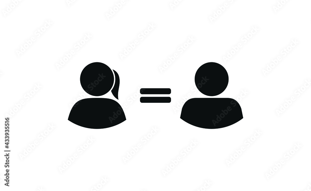 user avatar man and woman, gender equality illustration, isolated ...