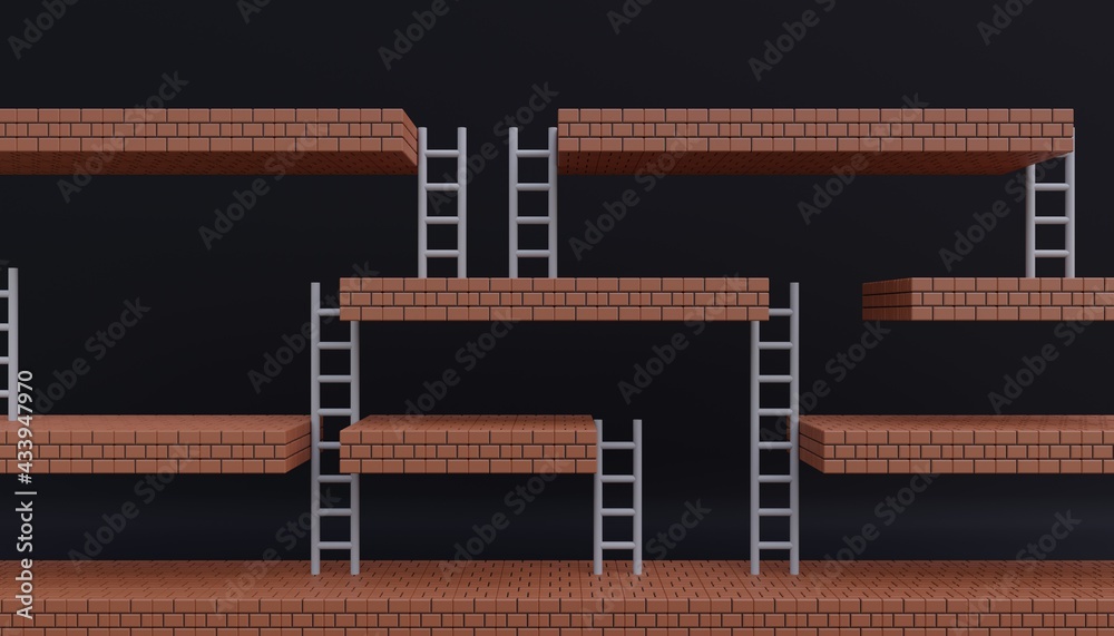 old arcade video game styled background 3D render illustration Stock ...