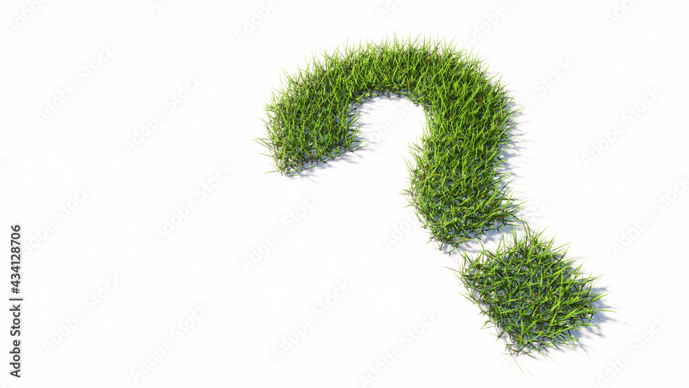 Concept or conceptual green summer lawn grass symbol isolated white ...