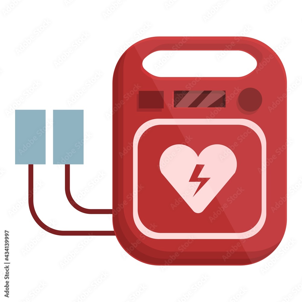 Cardiac defibrillator icon. Cartoon of Cardiac defibrillator vector ...