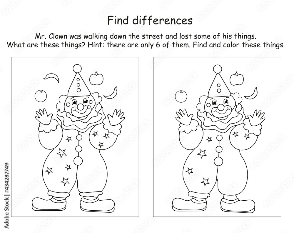 Game "Find the differences" for children 5-8 years old for the ...