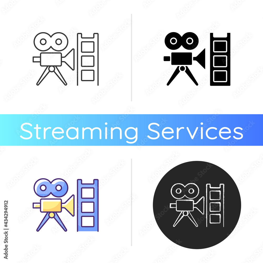 Vector de Stock Retro channel icon. Classic programming on TV channel ...