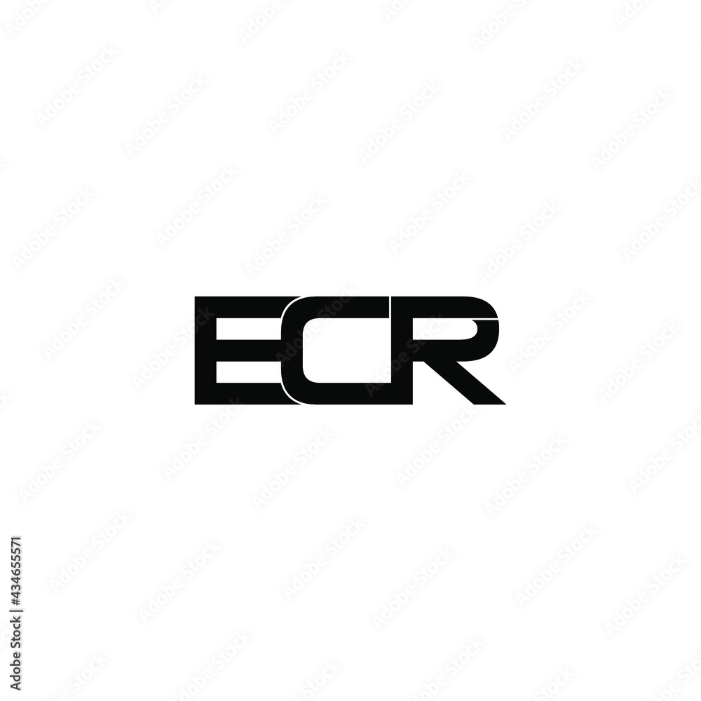 ecr letter original monogram logo design Stock Vector | Adobe Stock