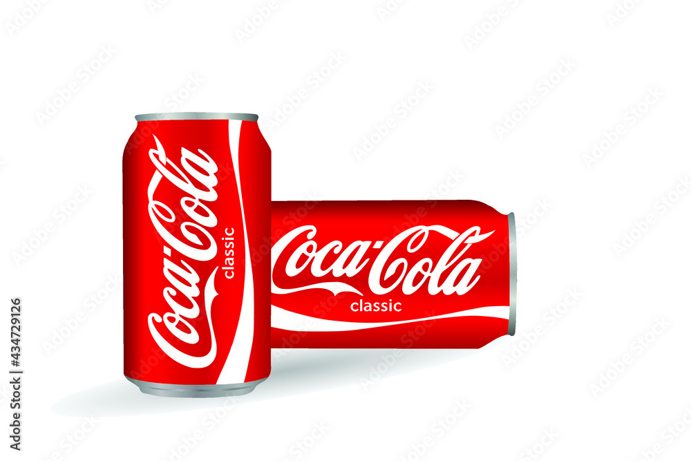 Coca-cola coke soft drink can illustration vector Stock Vector | Adobe ...