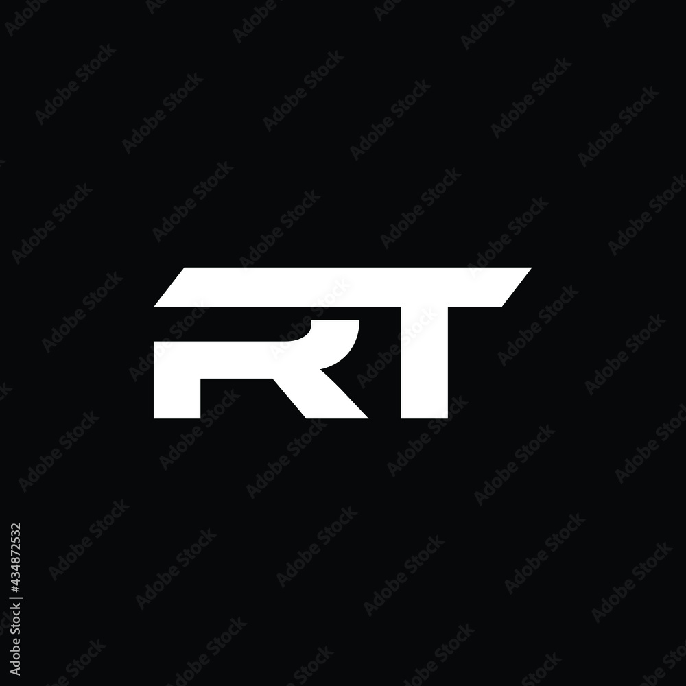 rt letter logo design Stock Vector | Adobe Stock