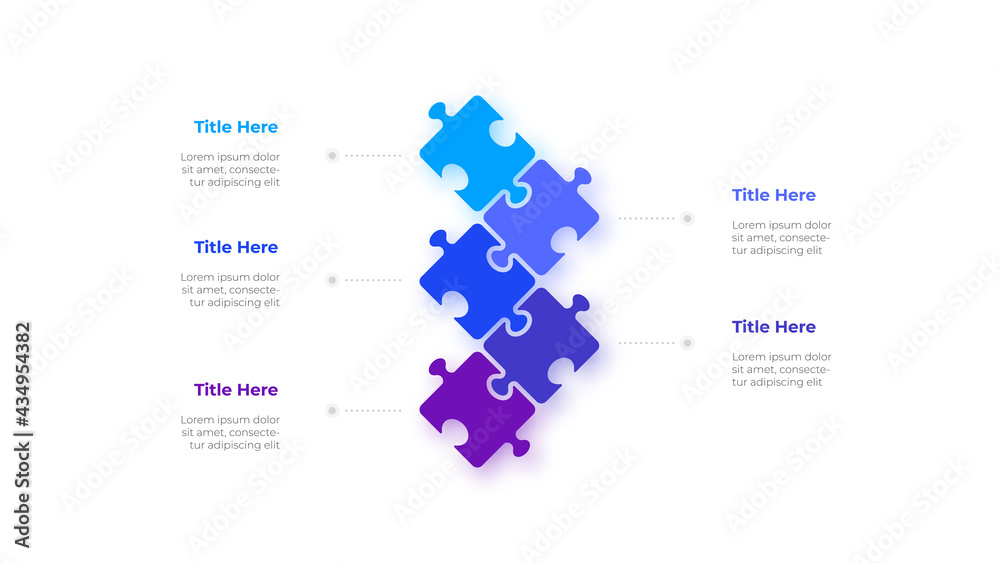 Infographic puzzle design template. Modern vector illustration. Concept ...