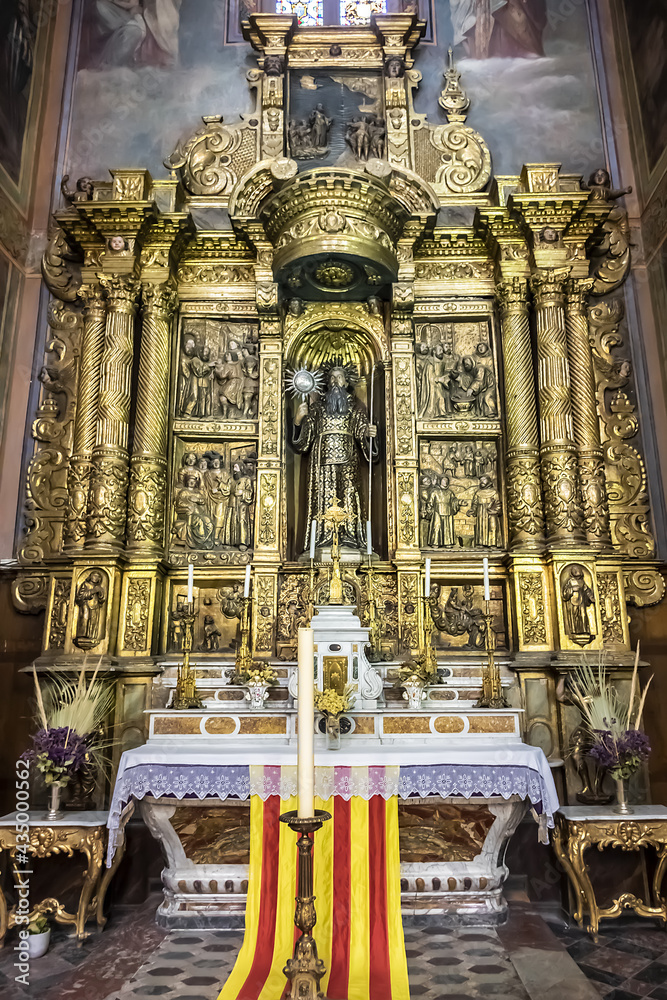 Interior of Roman Catholic Perpignan Cathedral of Saint John the ...