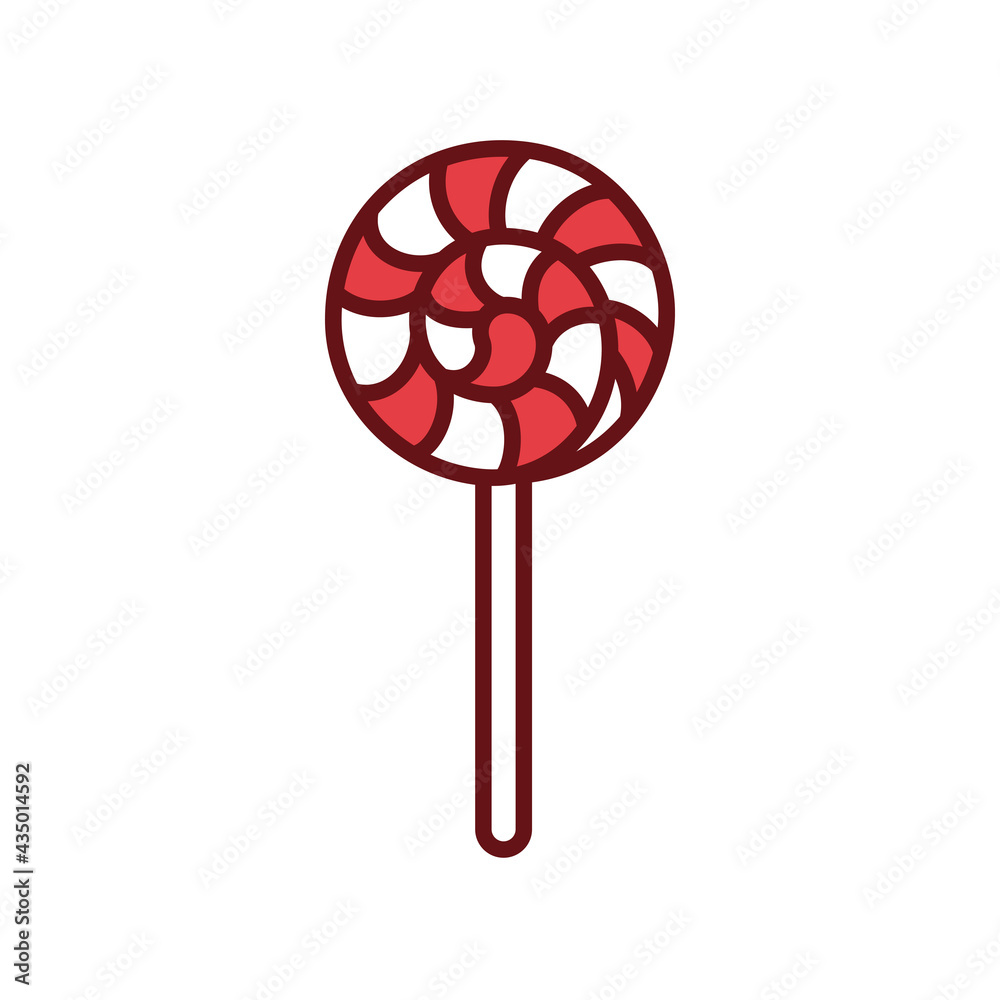 Peppermint lollipop candy clipart cartoon vector illustration Stock ...