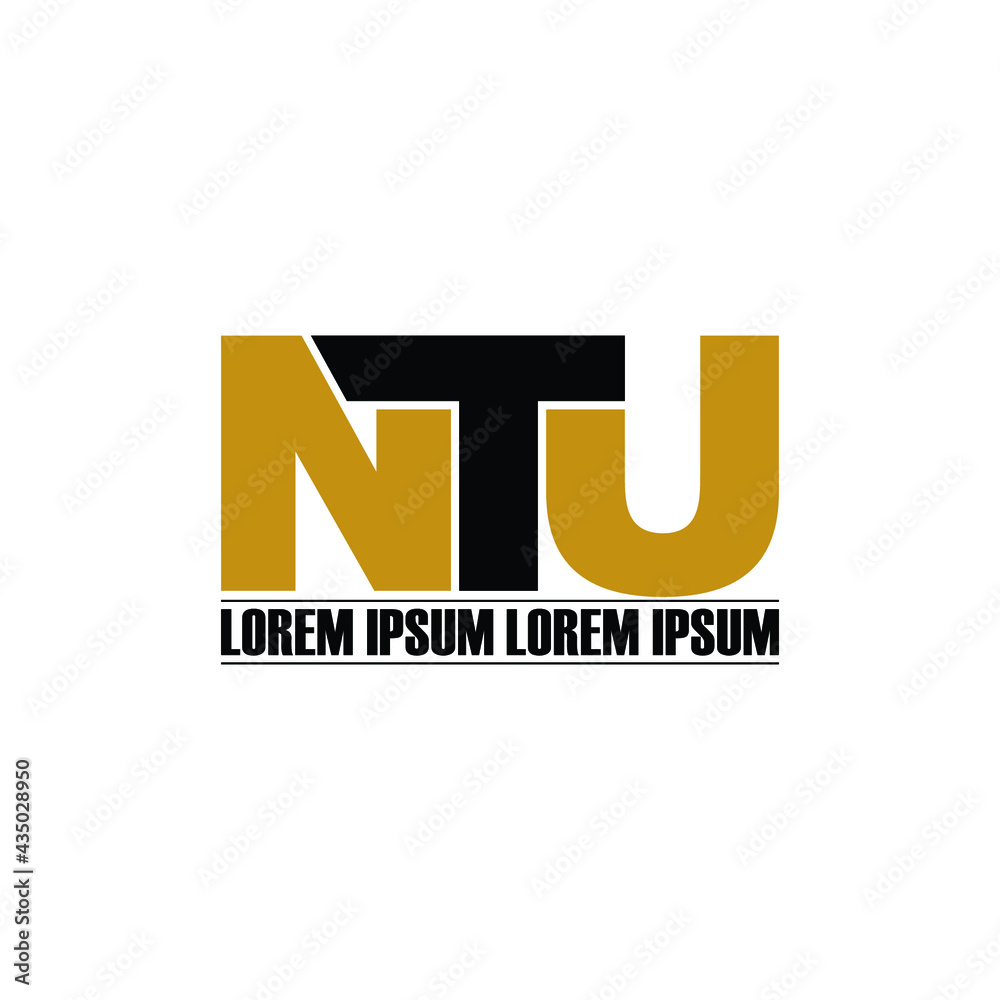 NTU letter monogram logo design vector Stock Vector | Adobe Stock