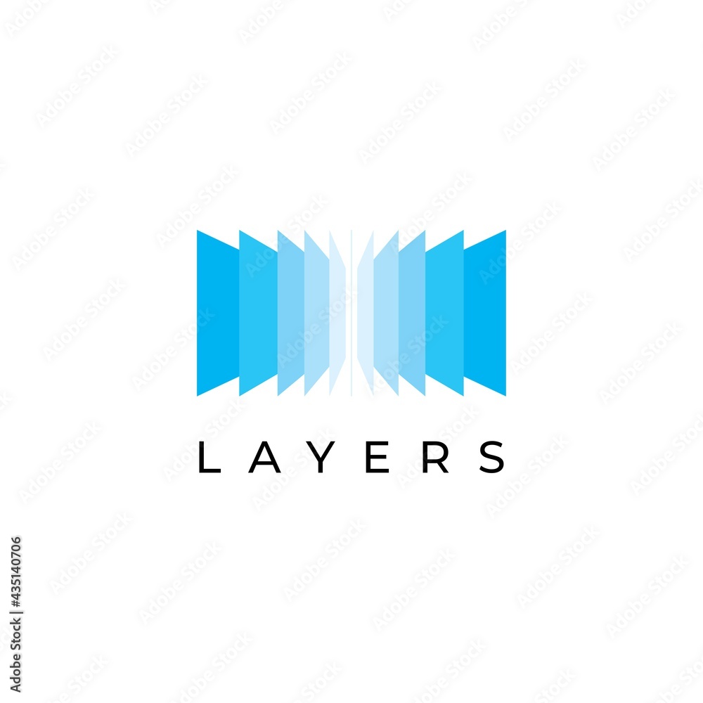 Layers logo design illustration vector template Stock Vector | Adobe Stock