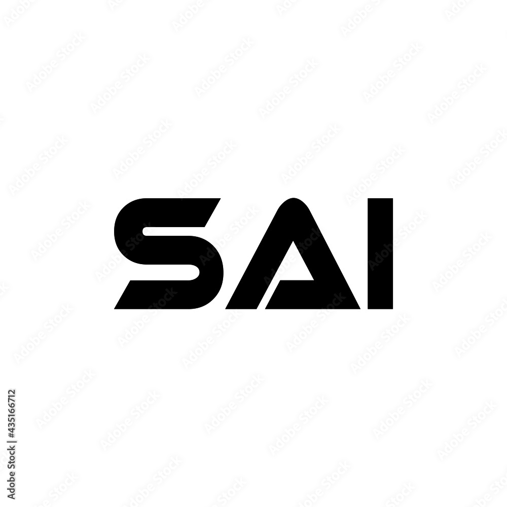 SAI letter logo design with white background in illustrator, vector ...