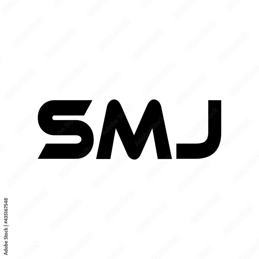 Vector de Stock SMJ letter logo design with white background in ...