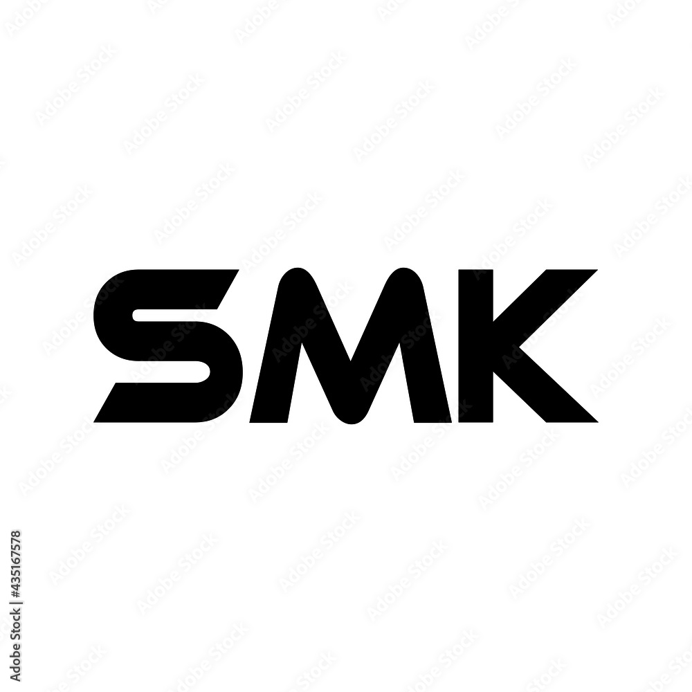SMK letter logo design with white background in illustrator, vector ...