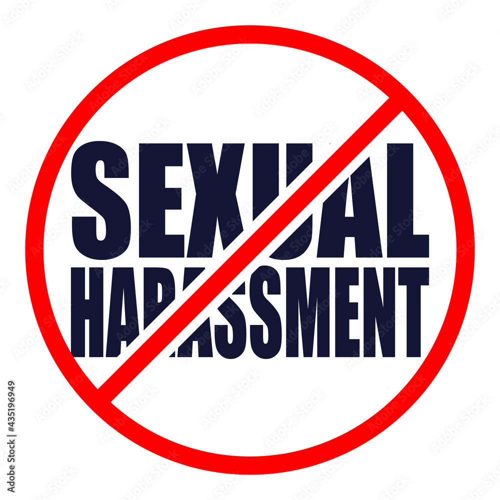 Contrast inscription stop sexual harassment. Campaign against sexual ...