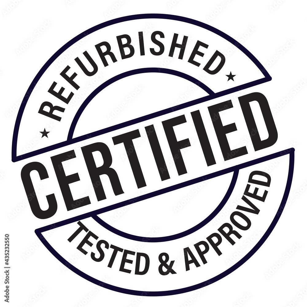 Vector de Stock certified refurbished product. quality control tested ...