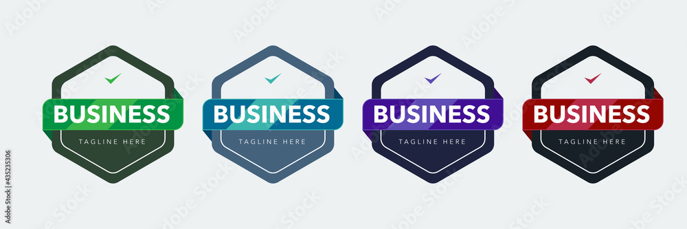 Badge logo icon vector. Company training modern badge certificates to ...