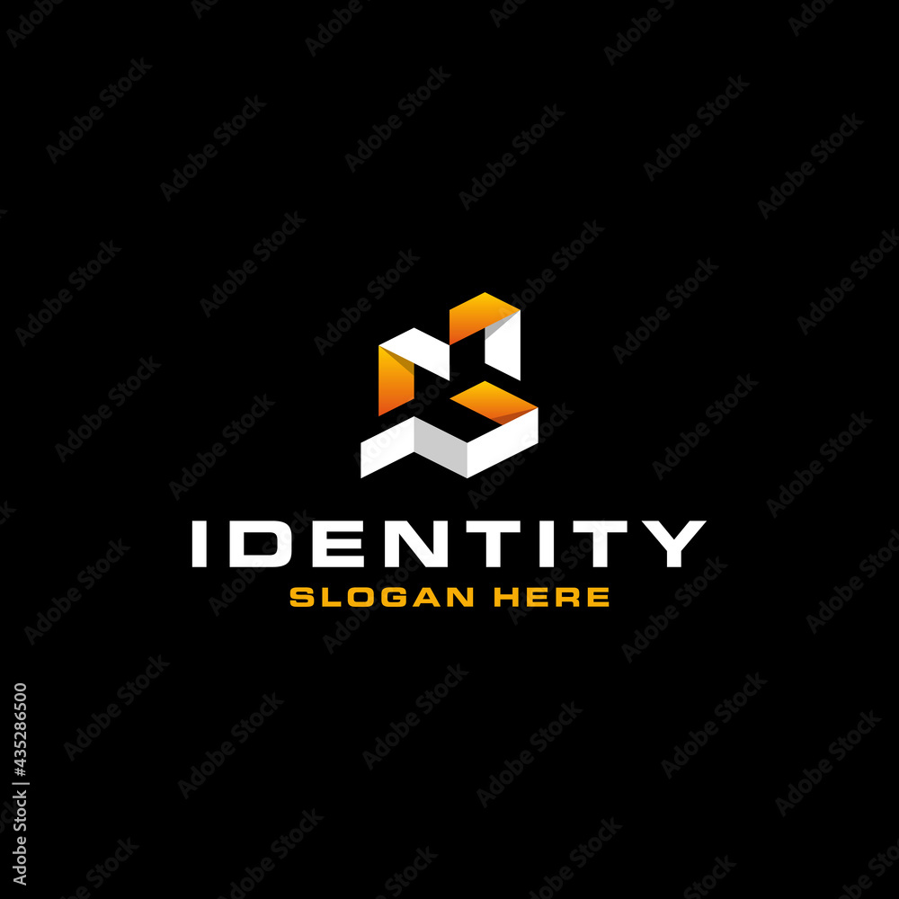 Letter MP Block Vector Logo Design Stock Vector | Adobe Stock