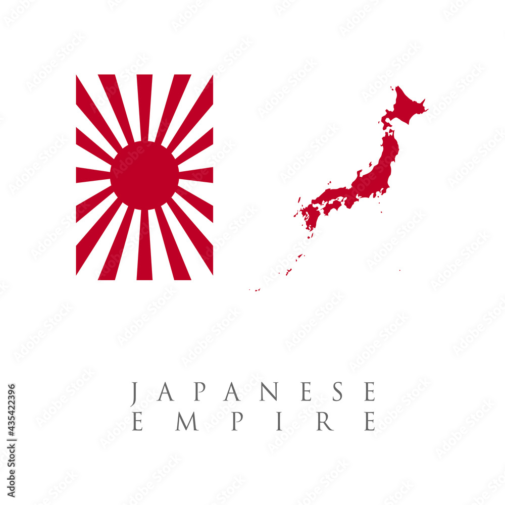 Militarism, Empire of Japan, japanese army flag, japan map, world war ...