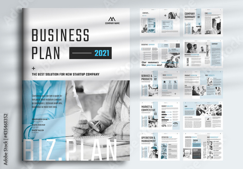 Business Plan Layout Stock Template | Adobe Stock