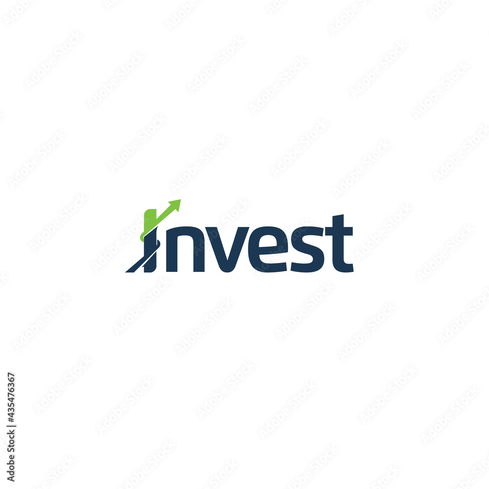 Invest logo or wordmark design Stock Vector | Adobe Stock