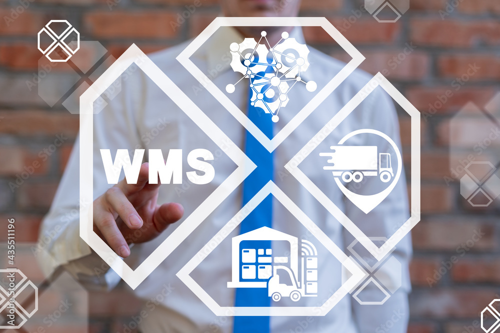 Concept of WMS Warehouse Management System. Storage Goods Distribution ...