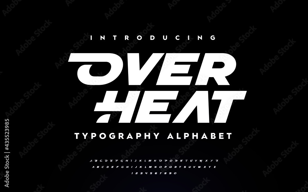 Modern Sport Italic Font. Typeface urban style fonts for technology ...